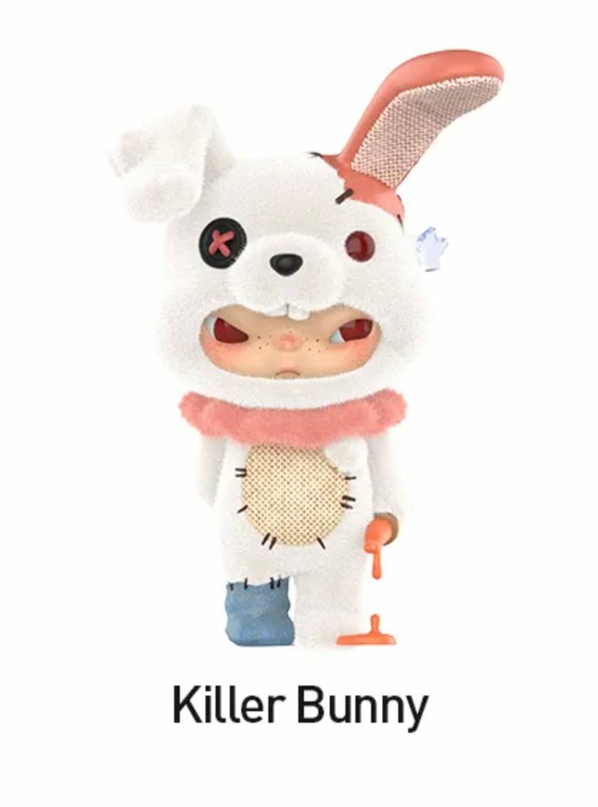 POP MART - Коллекция Hirono Monsters' Carnival Series Figure, Killer Bunny, Подарки, украшения комнат, 1 шт