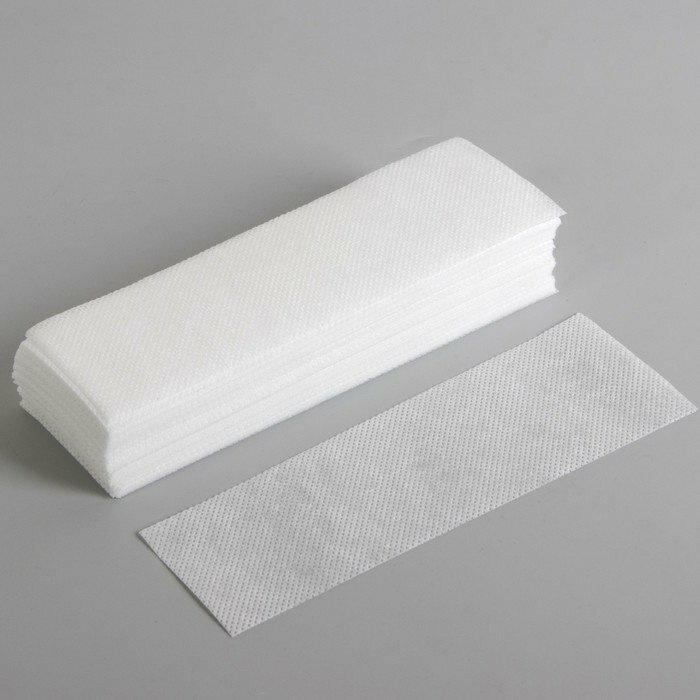 Полоски для депиляции "Без бренда", спанбонд, 7 см × 20 см, белые, 100 штук