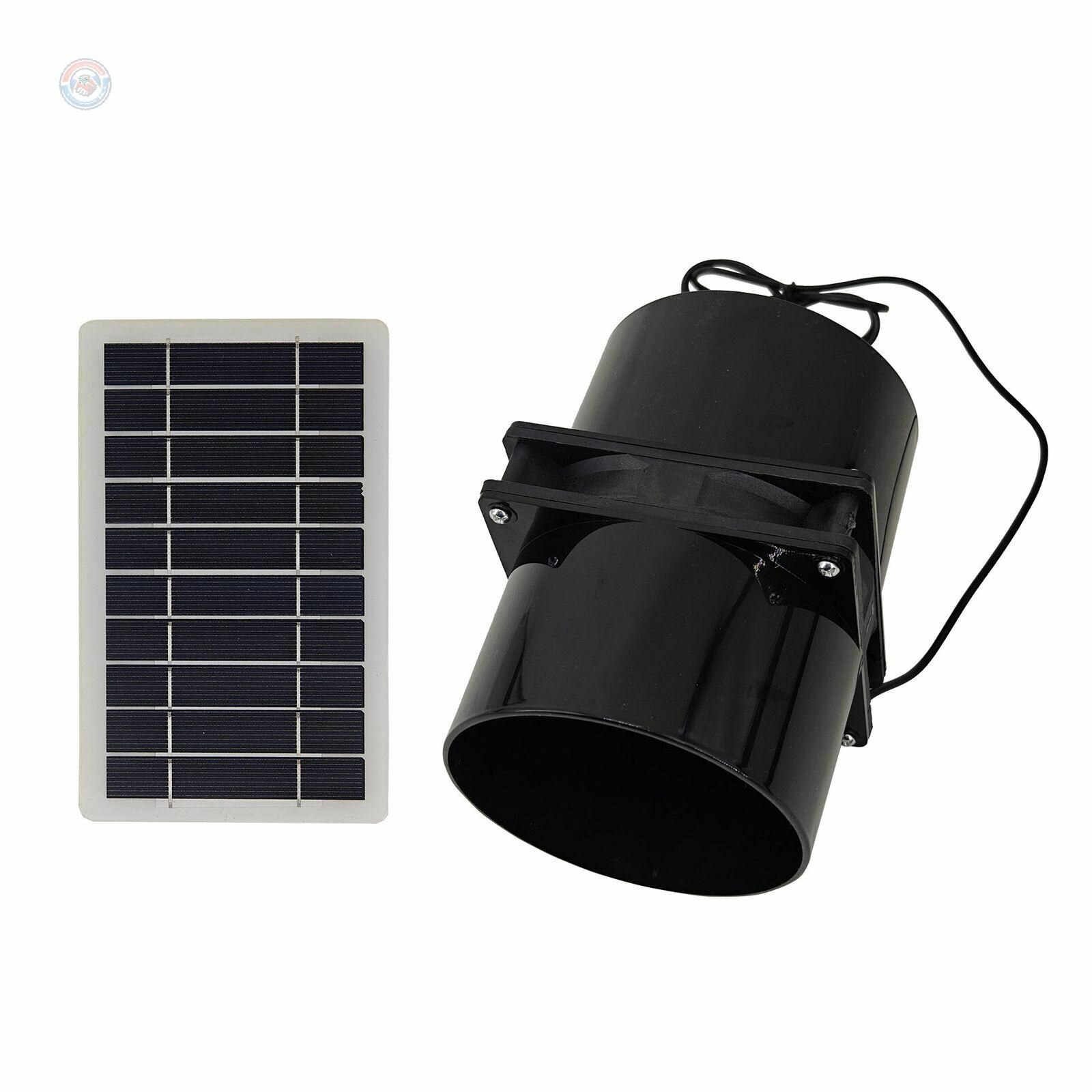 Вытяжной вентилятор на солнечной батарее 12 В для теплицы, чердака, RV и дома, бесшумная энергоэффективная вентиляция без сети, комплект с солнечной панелью