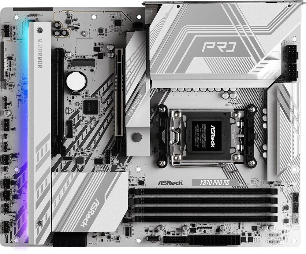 Материнская плата Asrock X870 PRO RS Socket AM5 AMD X870 4xDDR5 ATX AC`97 8ch(7.1) 2.5Gg RAID+HDMI
