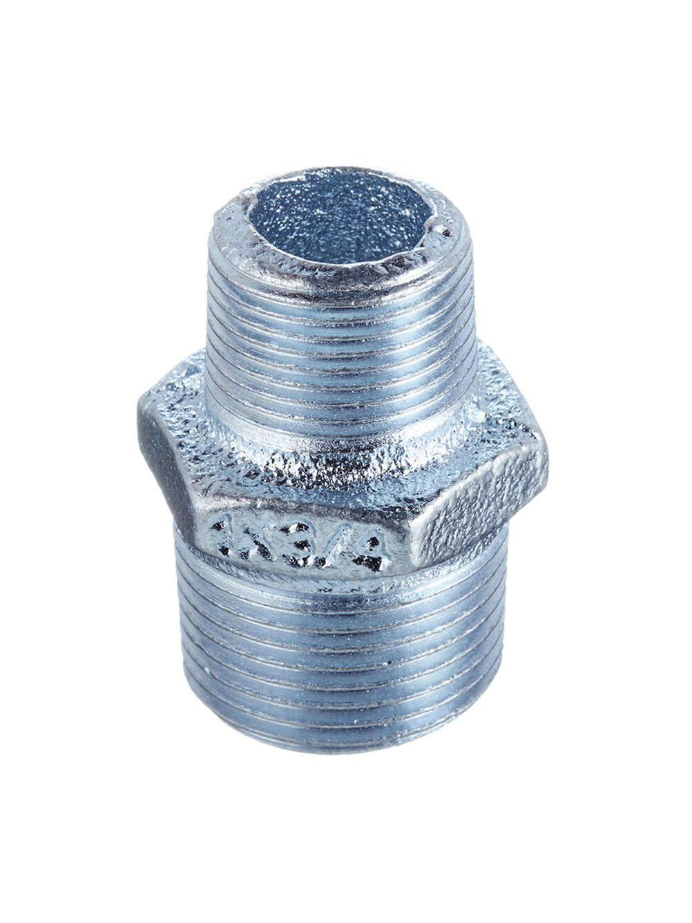 Ниппель переходный 3/4 НР(ш) х 1/2 НР(ш) чугунный оцинкованный