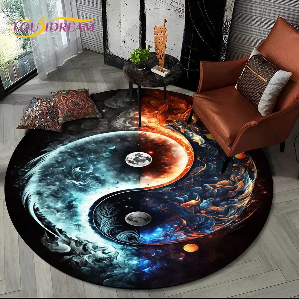 Ковёр LOUSIDREAM 3D Китайский Тай Чи Инь и Ян