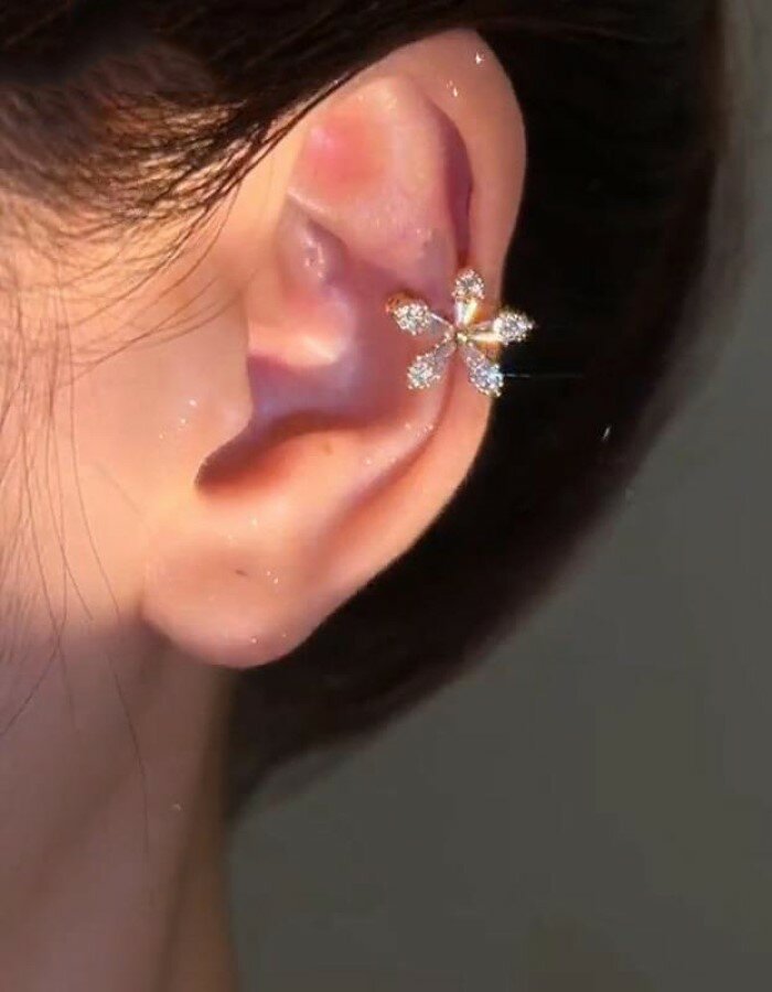 Моносерьга кафф, циркон