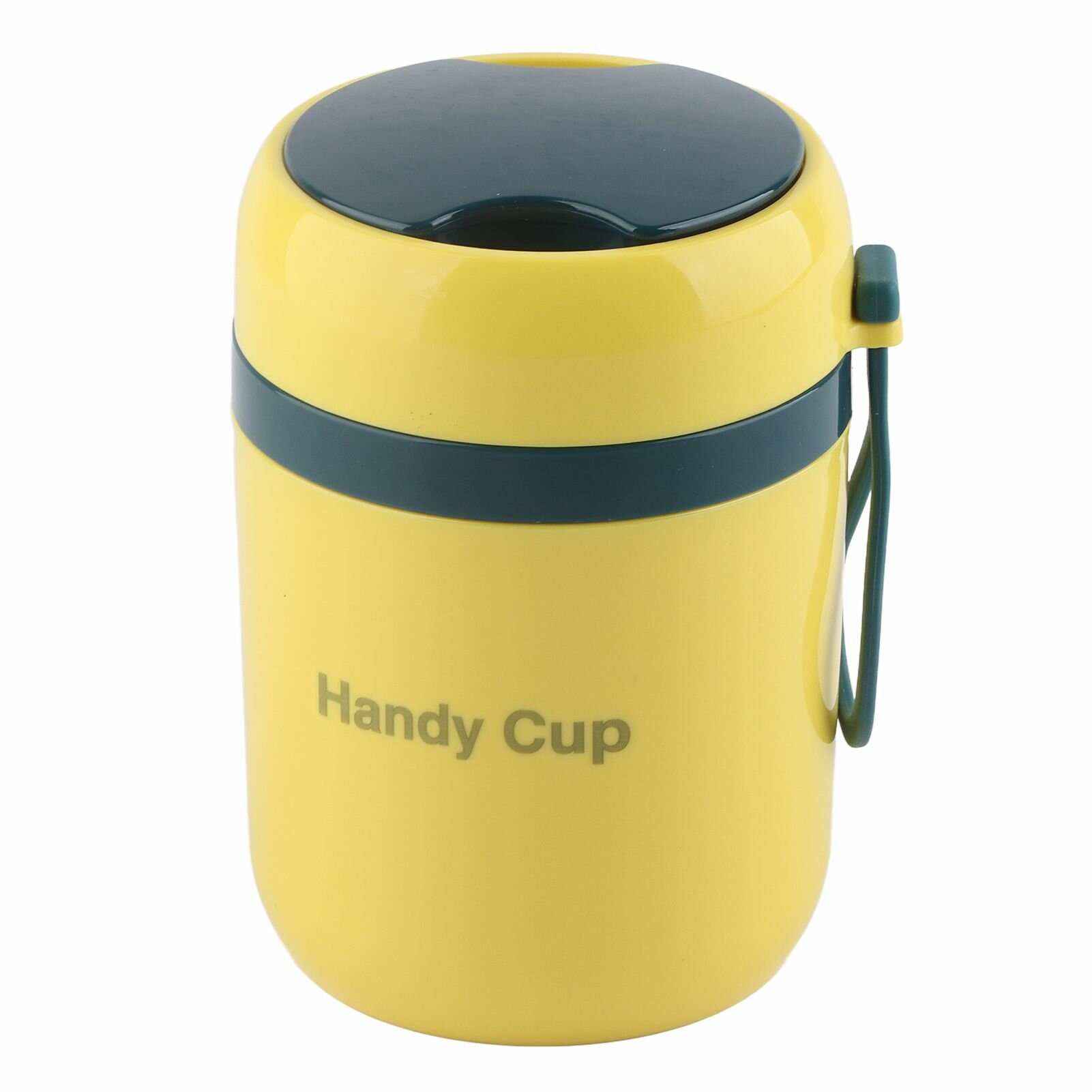 Изолированные контейнеры для супа, 500 мл, двойной обогреваемый изолированный контейнер для еды с защитой от ожогов и складной ложкой для офиса, школы, желтый, синий