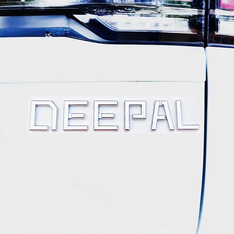Linnunu подходит для Deepal S07 L07 Sl03 Логотип автомобиля Персонализированная черная эмблема Модификация логотипа заднего автомобиля Украшение автомобиля Наклейка Deepal Специальный логотип автомобиля Материал ABS
