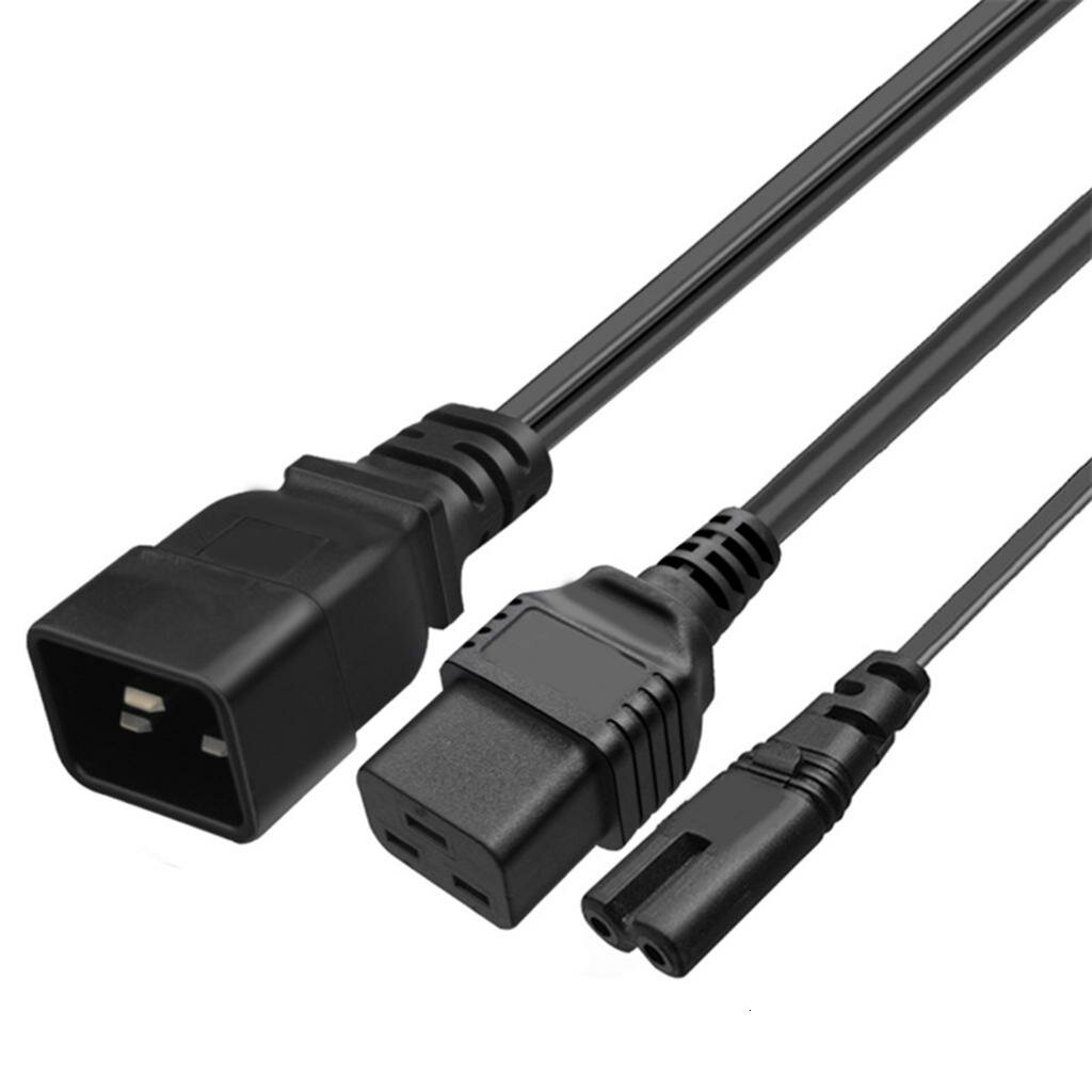 16A IEC320C20 плекты TO C19+C7 двуйкая двума 32CM ПВХ Адаптер Электричество Электричество