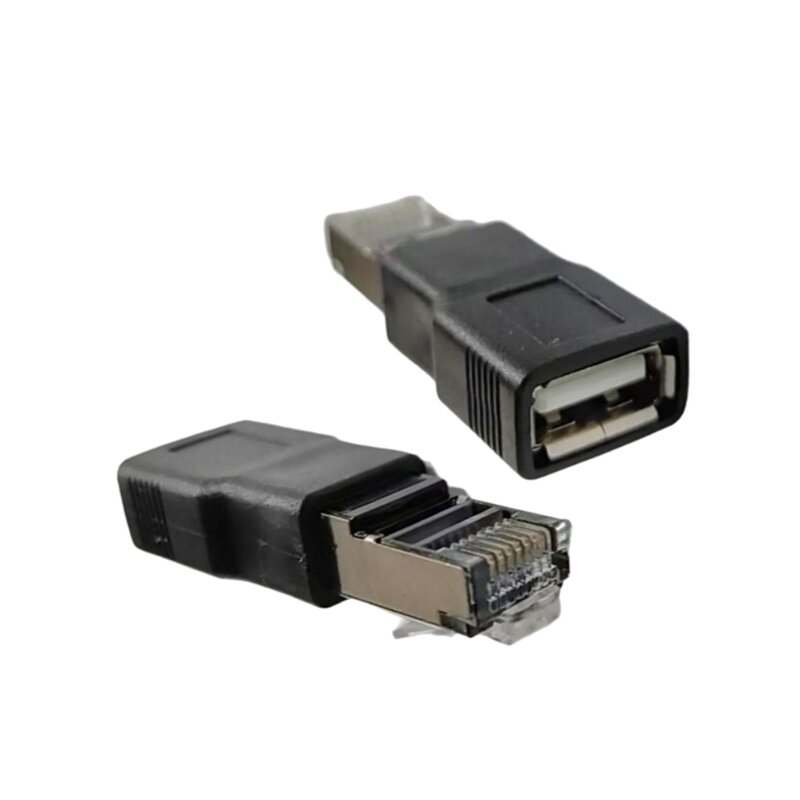 2Шт USB к RJ45 Ethernet Адаптер USB Женский к RJ45 Мужской Сетевой Ключ для Маршрутизаторов ноутбуков 100 Мбит/с Надежная Сеть