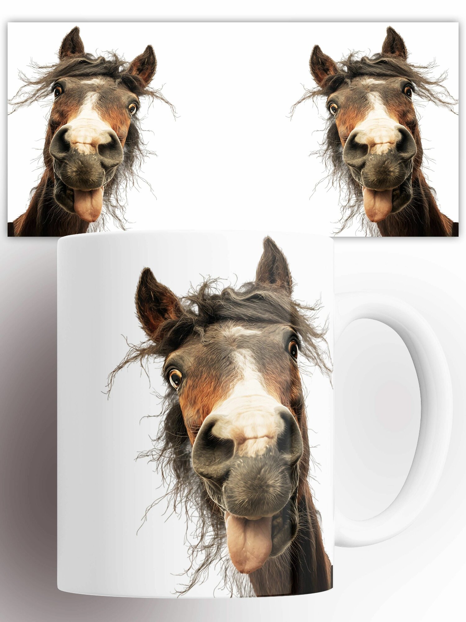 Кружка Новогодние Лошади 330 мл