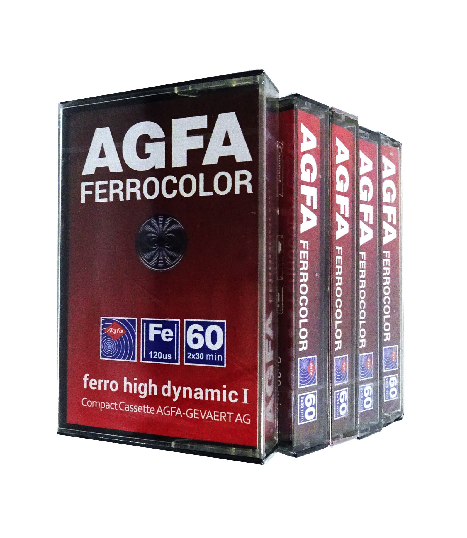 Aудиокассета "AGFA SUPERFERRO" FeI 60 красная