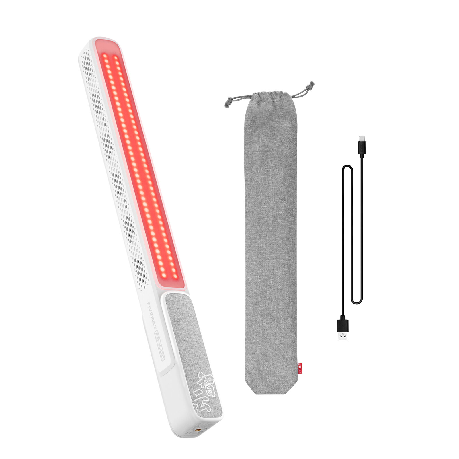 ZHIYUN FIVERAY FR100C ручная RGB светодиодная палка для видео 100W 2700K-6200K регулируемая яркость CRI96+ TLCI97+ встроенная батарея 25W PD быстрая зарядка с USB кабелем сумка для видеоблога и прямой трансляции