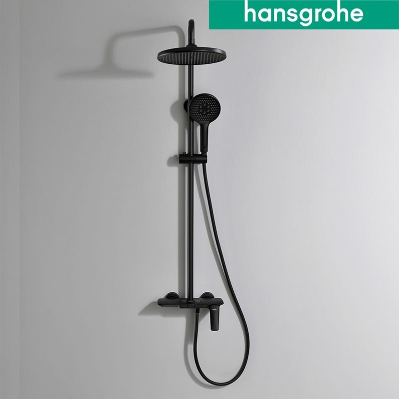 Hansgrohe Душевой комплект черный матовый