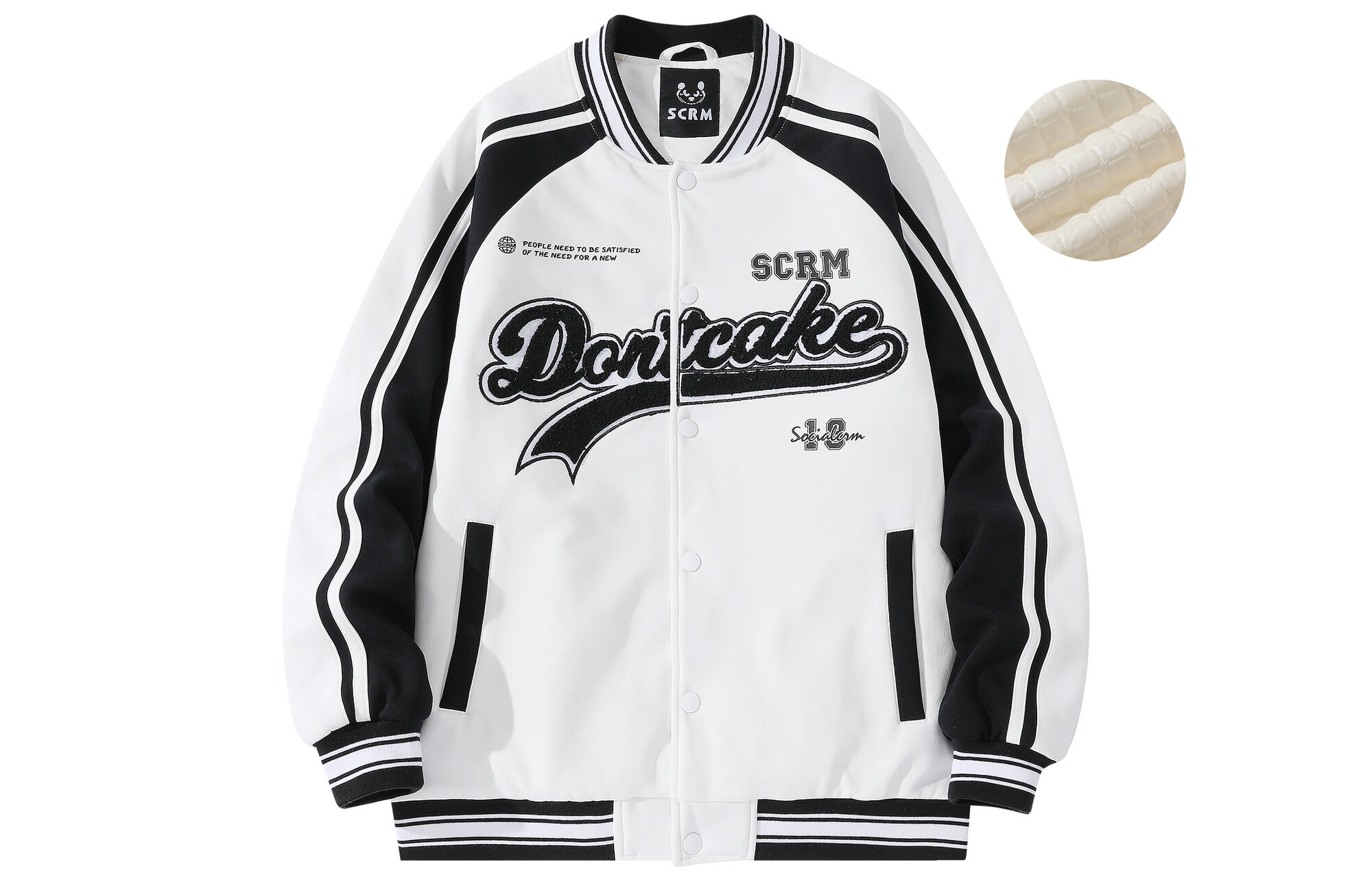 Бейсбол Джерси унисекс SCRM, белый, L EU, толстая ткань