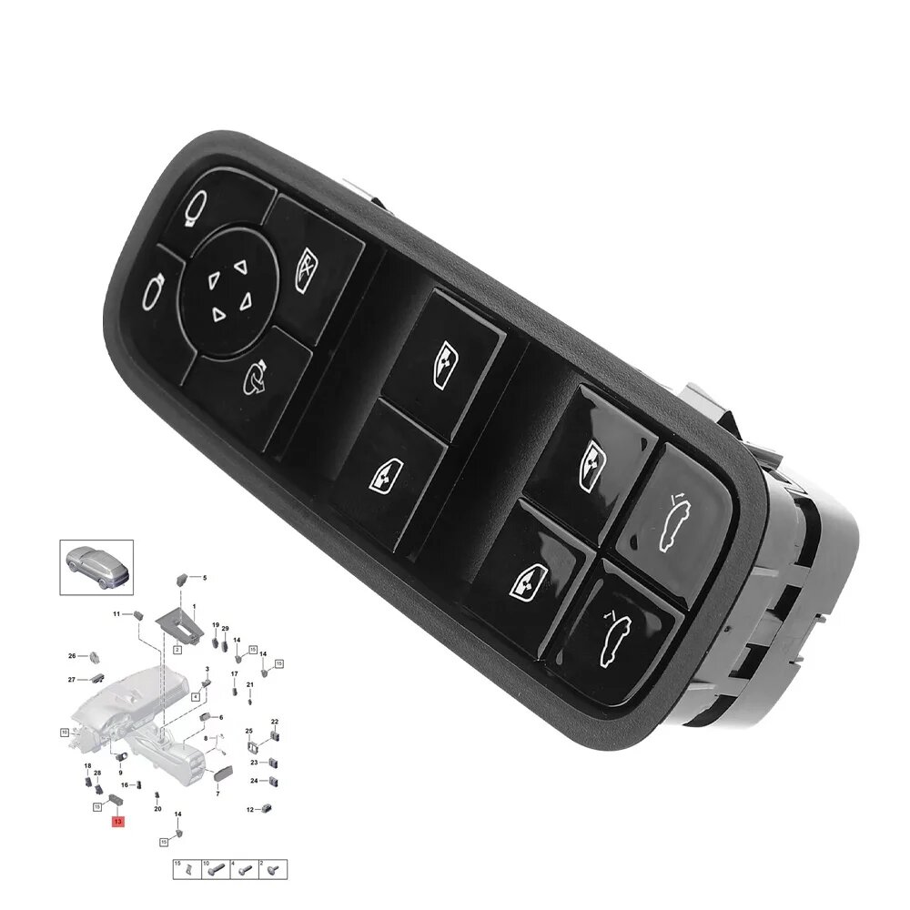 Для Porsche Cayenne Panamera 2018 2019 2020 2021 971959858C, электрическая кнопка управления окном, автозапчасти