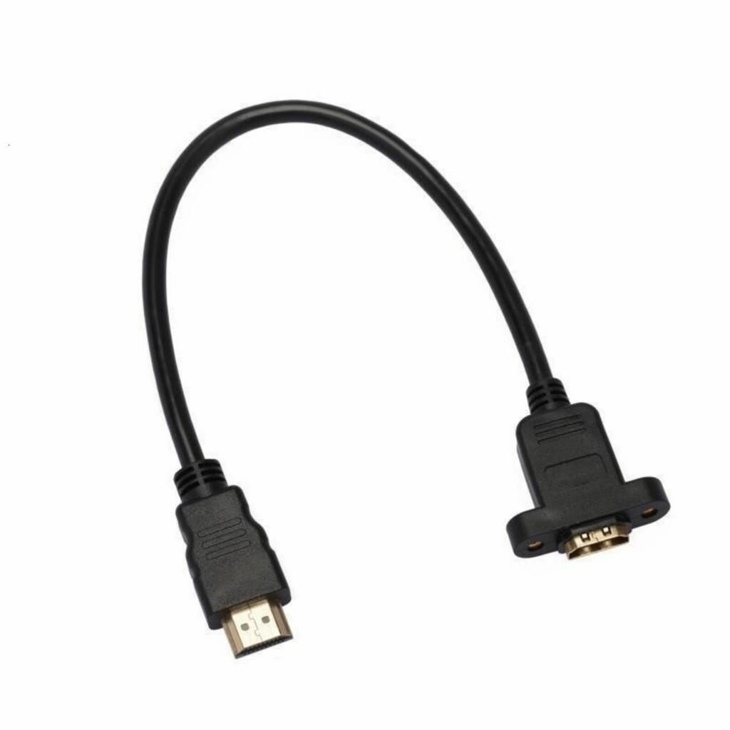 Удлинительный кабель HDMI с отверстием для винта-от мужчины к женщине-50 см