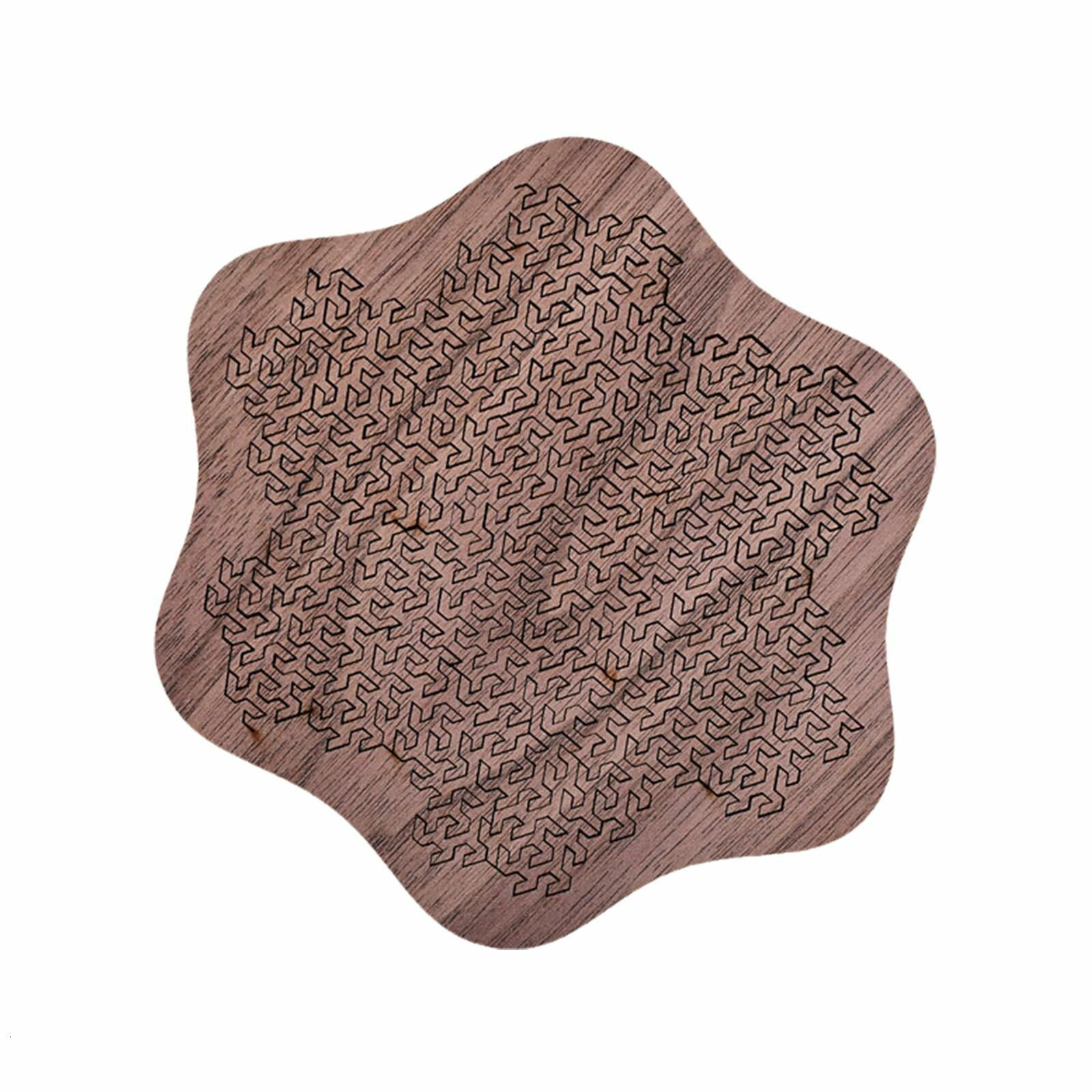 Головоломка для расшифровки, сжигающая мозг, Деревянная Для Взрослых 10-го уровня сложности -Темный Хаки