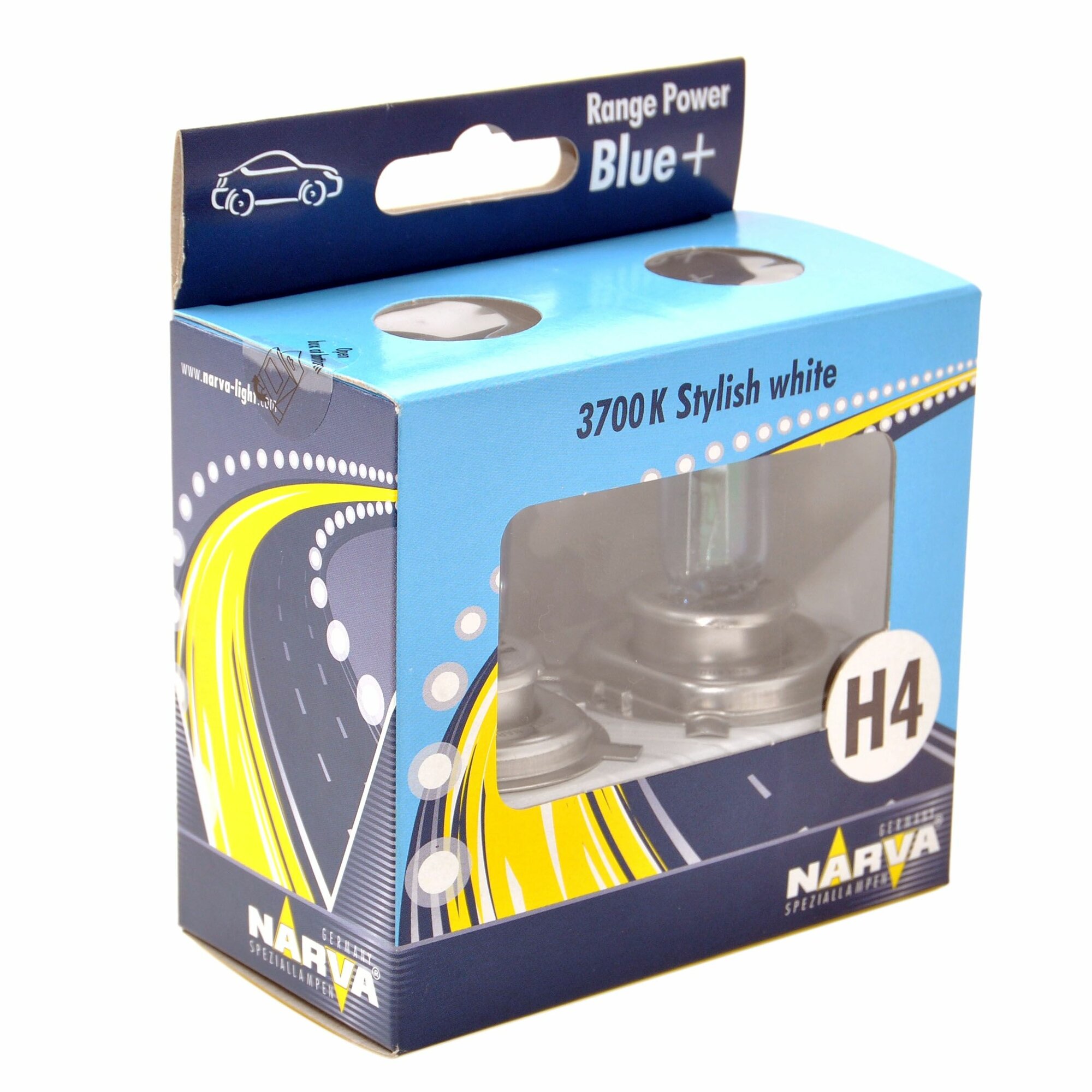 Автолампа H4 60/55W P43t-38+50% RANGE POWER BLUE 12V, 2 шт