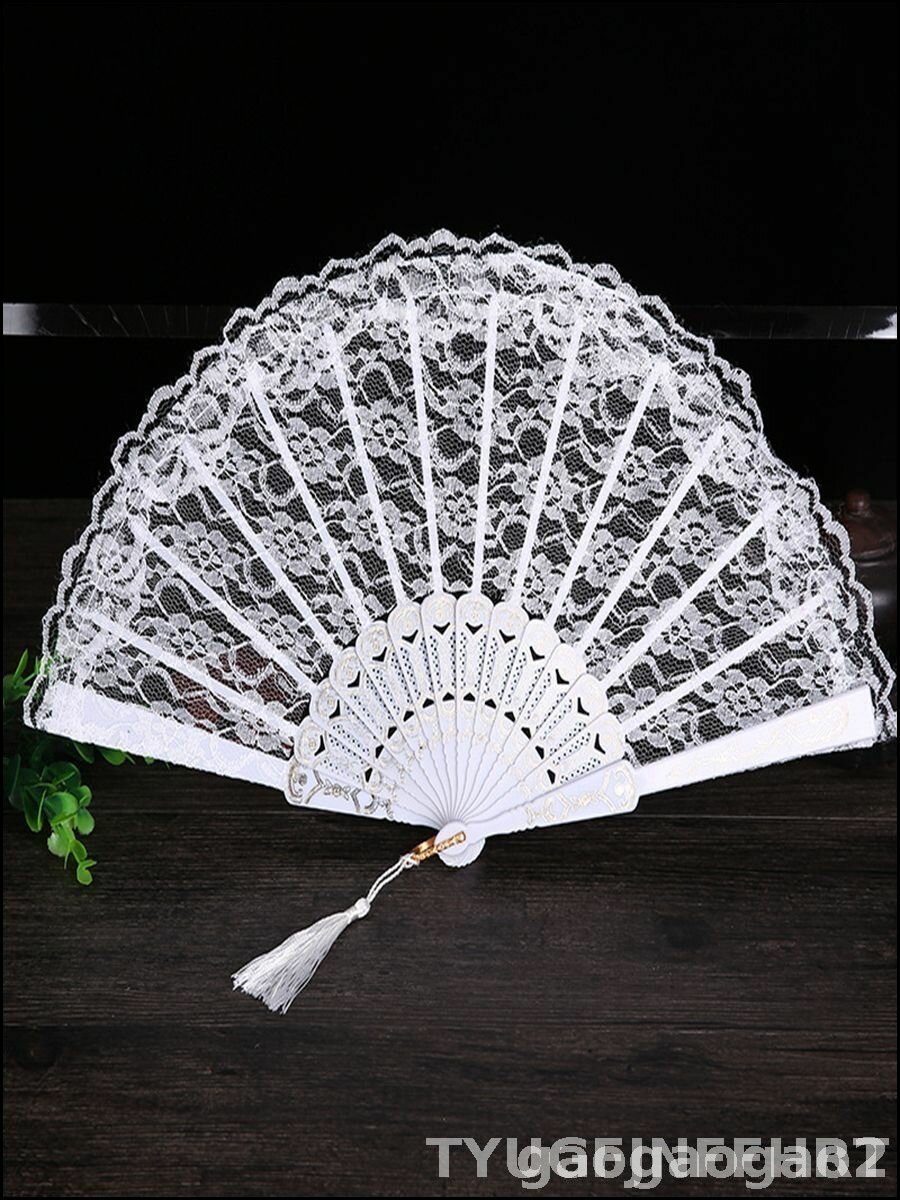 Складной кружевной ручной веер для женщин, танцевальные аксессуары, старый свадебный декор, украшение дома, орнамент