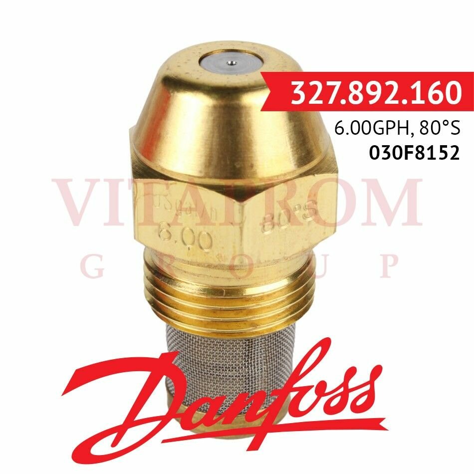 Форсунка Danfoss 6.00GPH, 80S, 030F8152 — фото 1