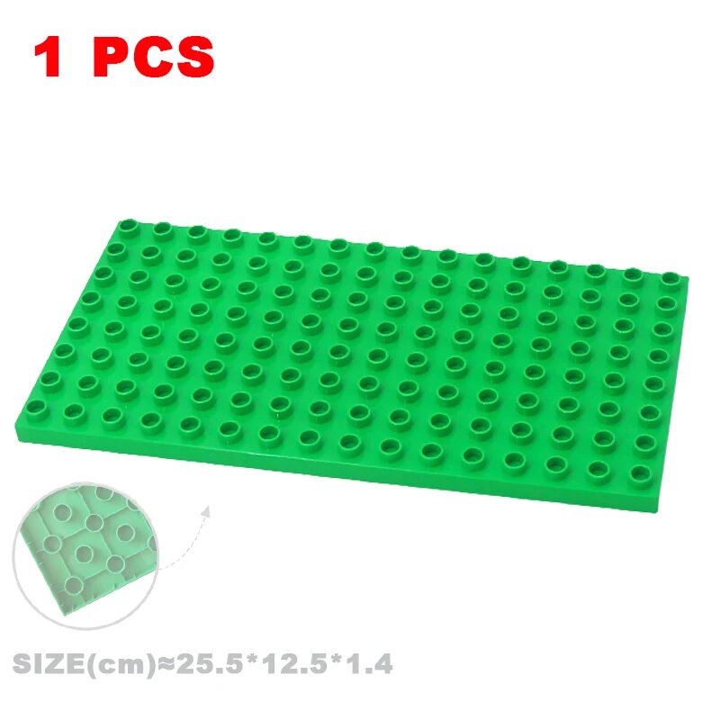 Зеленая пластина для LEGO 25.5*12.5*1.4 см