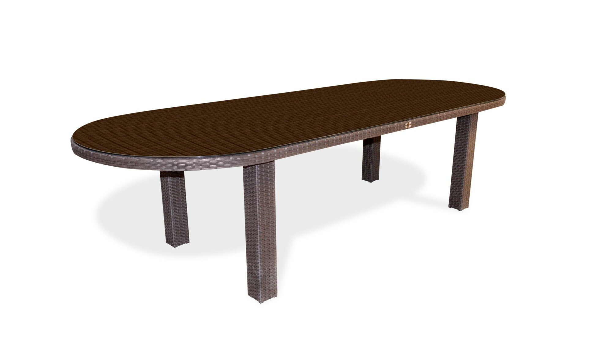 Стол из искусственного ротанга Зеландия, темно-коричневый, 240х110 см