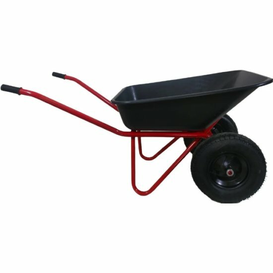 Тачка строительная Lwi "Премиум" двухколесная, полимерное корыто, 120 л, 250 кг (120х2PROFI)