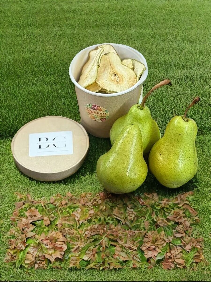 Чипсы из груши, 45 г, в стакане, без сахара