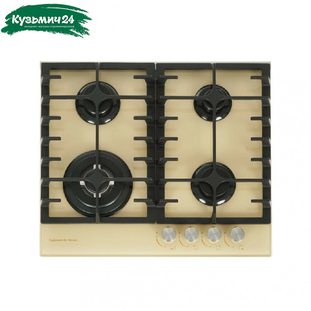 Панель варочная газовая Zigmund&Shtain MN197.61, 4 конфорки, бежевый