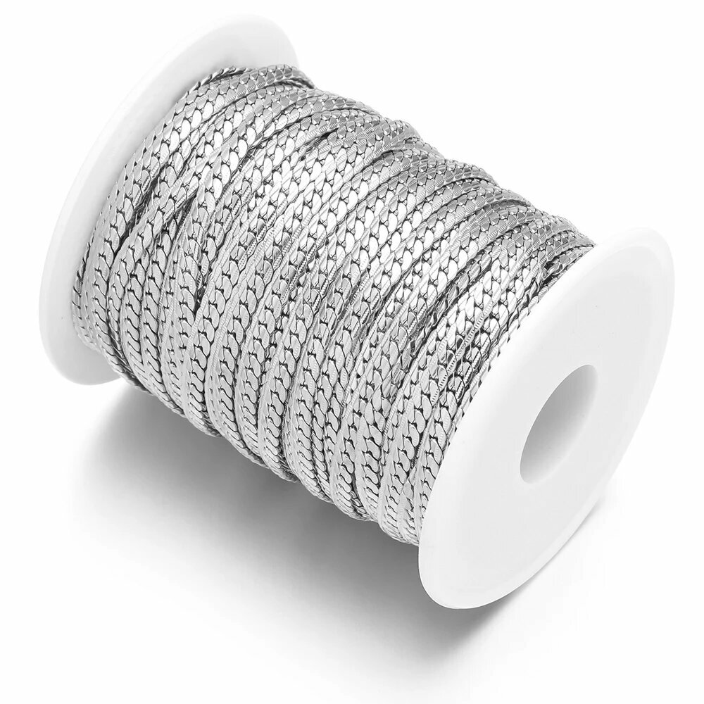 Кубинские цепочки из нержавеющей стали Yovtor золотого цвета 1 метр Steel