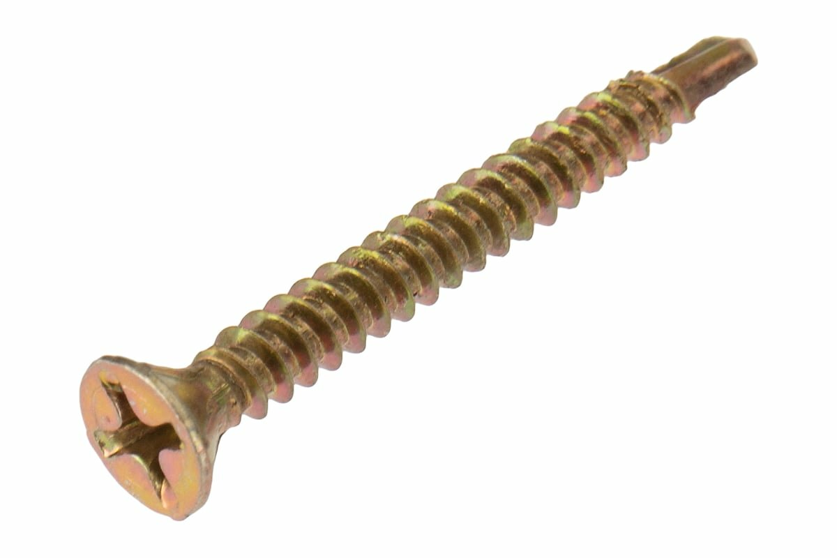 Саморез оконный KRANZ сверло, 3.9х35, желтый цинк, короб {KR-01-3722-006} (упак 500 шт)