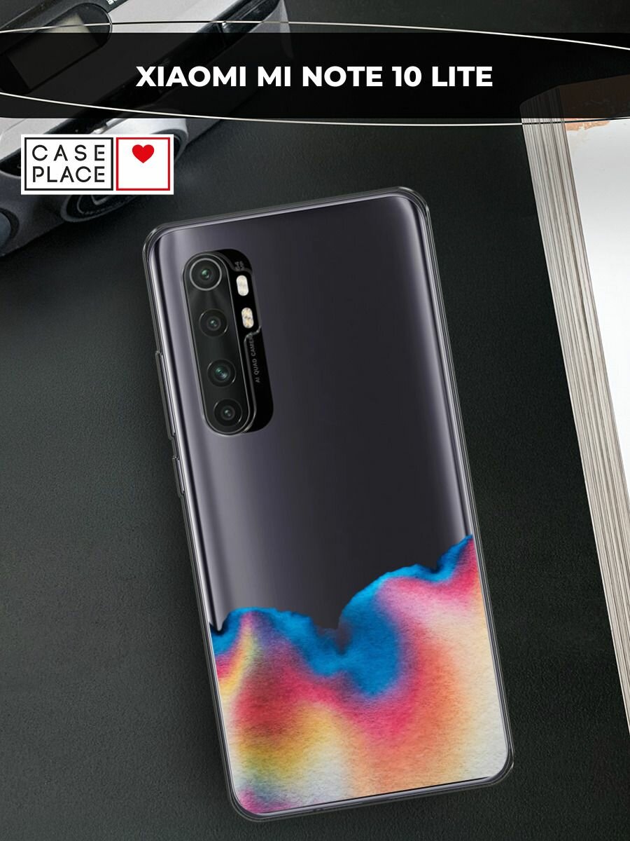 Чехол на Xiaomi Mi Note 10 lite / Сяоми Ми Нот 10 лайт с принтом Акварельное сочетание, прозрачный