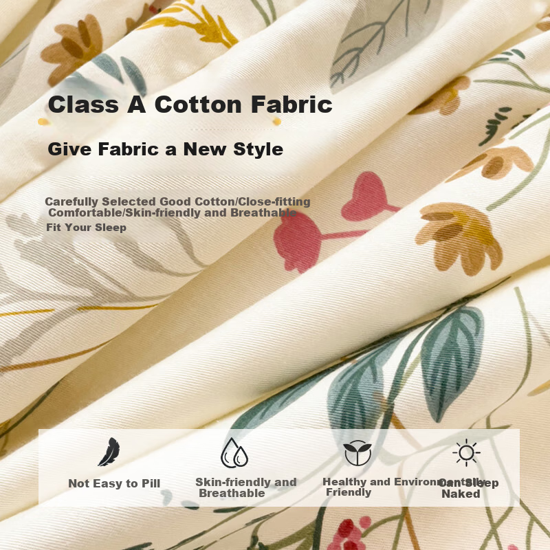 MUJI Class A 100% Cotton Fitted Sheet Pure Cotton Bed Cover Mattress Protector Full Coverage Bed Sheet 1.8m Bed