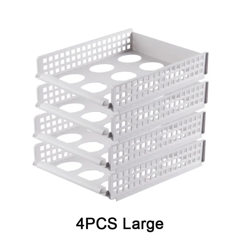 Пластиковые полки для хранения одежды 4Pcs Large Style