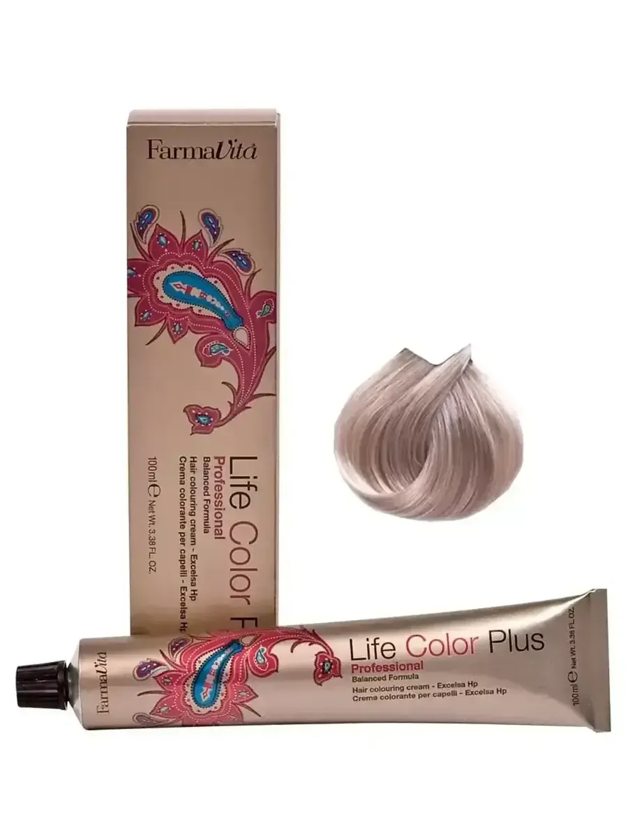 Краска для волос Farmavita Life Color Plus Prof, Перманентный краситель с низким содержанием аммиака, 10.26
