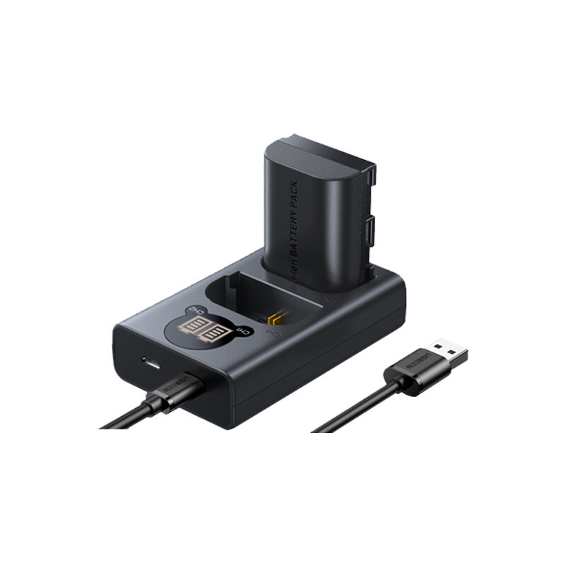 Аккумуляторы UGREEN для камер, 2520 mAh, цвет 65950, один аккумулятор, один зарядное устройство, большая емкость
