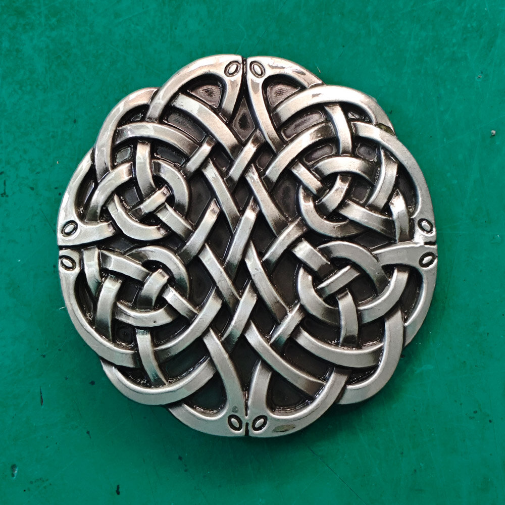 Пряжка (бляха) для ремня "кельтский узел" бляха для ремня мужская 40 мм
