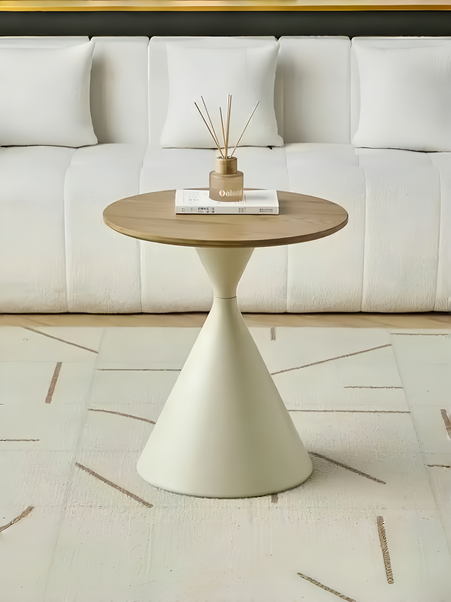 Журнальный стол, прочный и устойчивый к царапинам, белый, 50х55х55 см