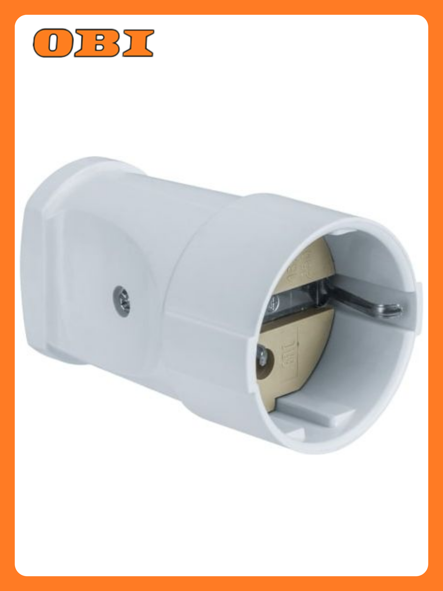 Розетка прямая переносная NAVIGATOR с/з белая