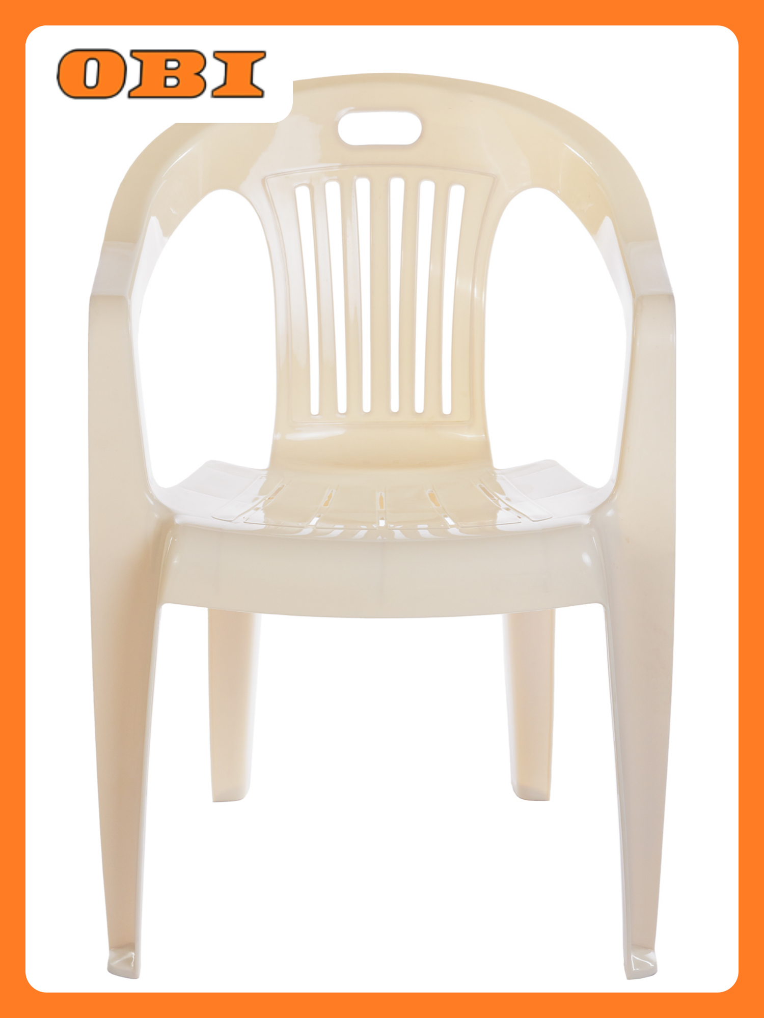 Кресло СПГ "Комфорт", пластик, влагостойкое, бежево-сливочное, 53 см x 54 см x 78 см