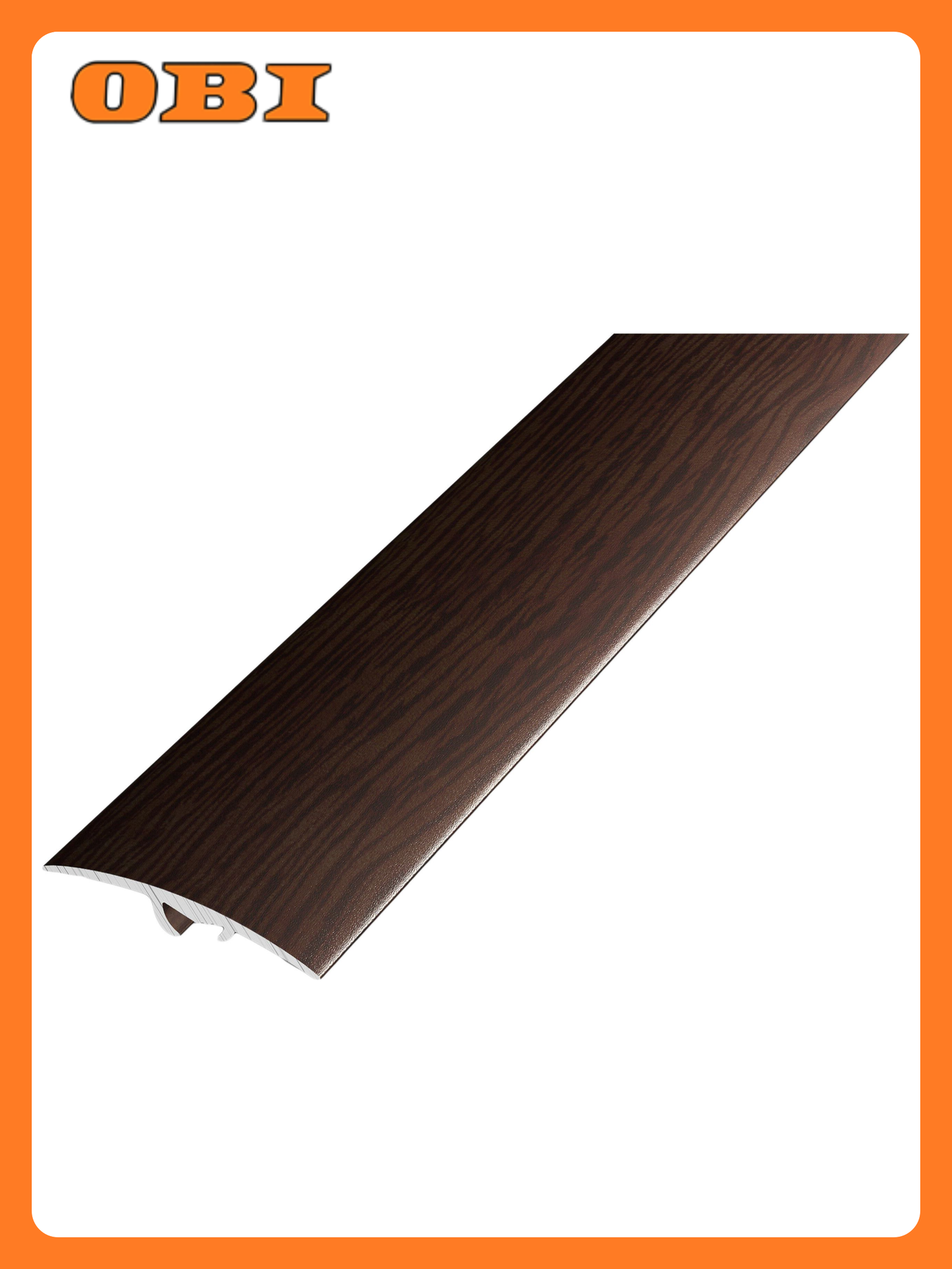 Порог разноуровневый лука ПР 06 1800.095 дуб венге алюминий 1800х41 мм