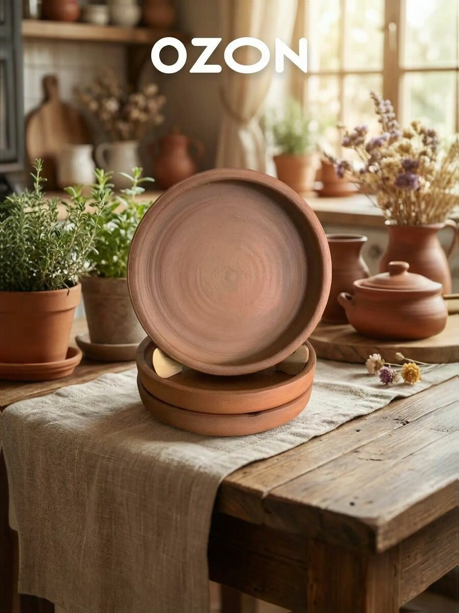 Сковорода Кеци d 160 мм красная глина (набор 3 штуки)