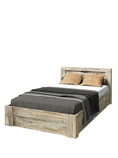 Кровать Ривьера 1.2 м 1267х800х2138 (Дуб Юкон/Бетон темный) МИФ