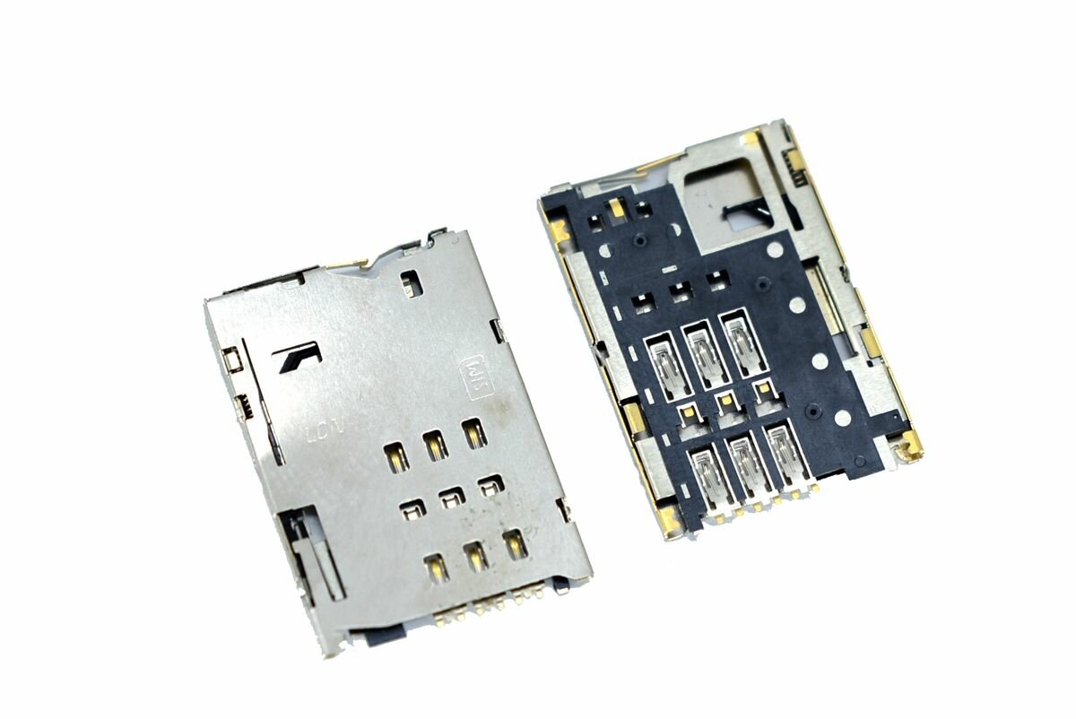 Коннектор SIM-карты (сим), mmc коннектор для Lenovo A3300 (S151)