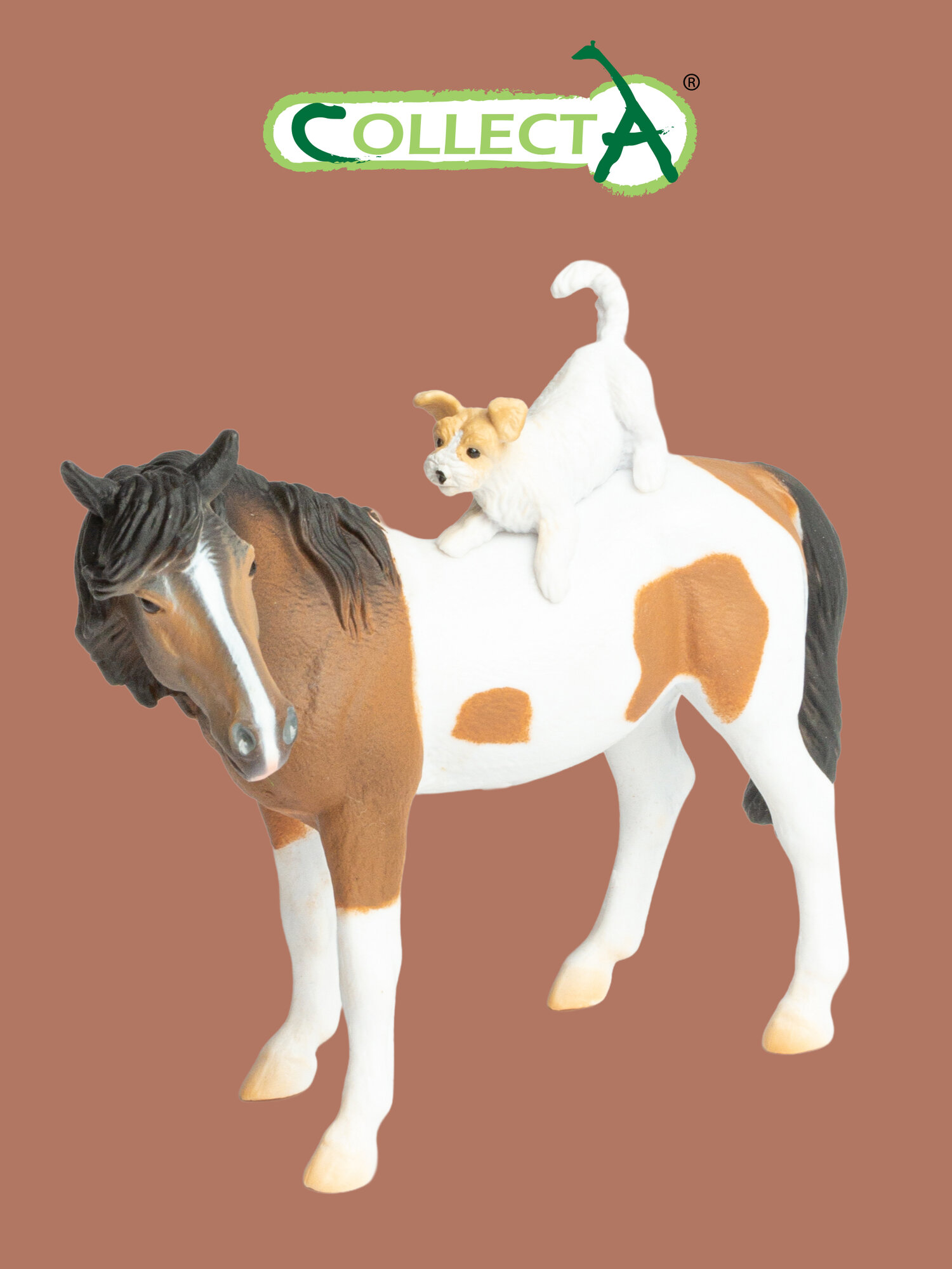 Фигурка животного Collecta "Кобыла и терьер" высота 11 см, 88891b