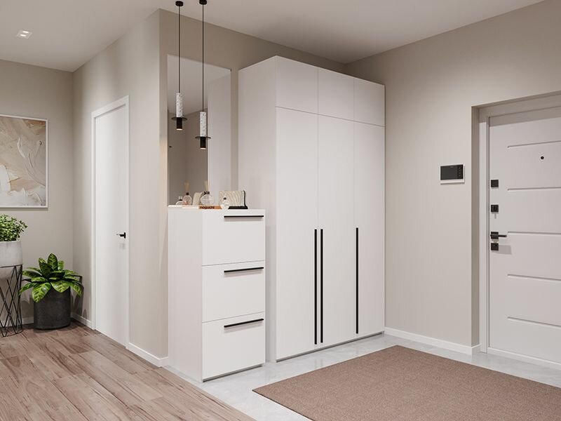 Прихожая в коридор "Лорена Пакс " 190х240х52 Белый