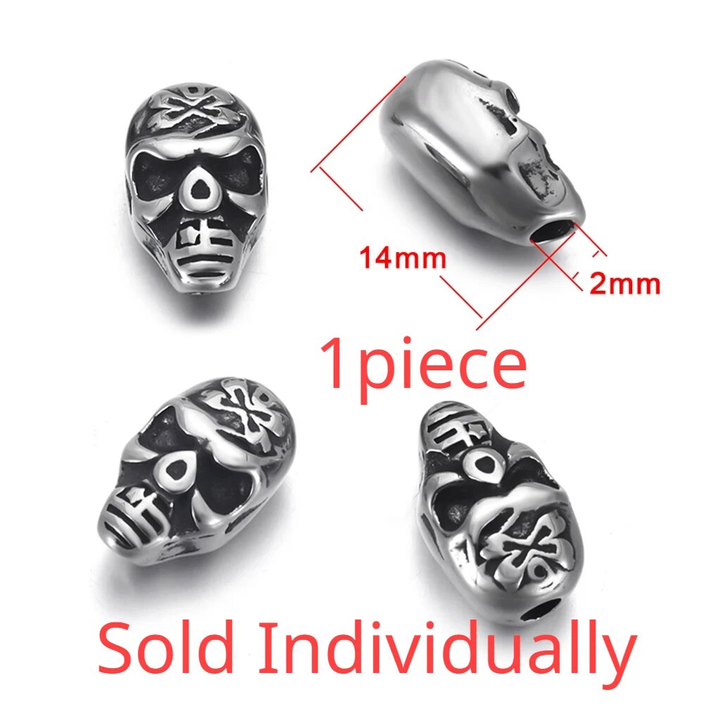 EMBLAASK Бусины-черепа из нержавеющей стали 1 piece Skull 24