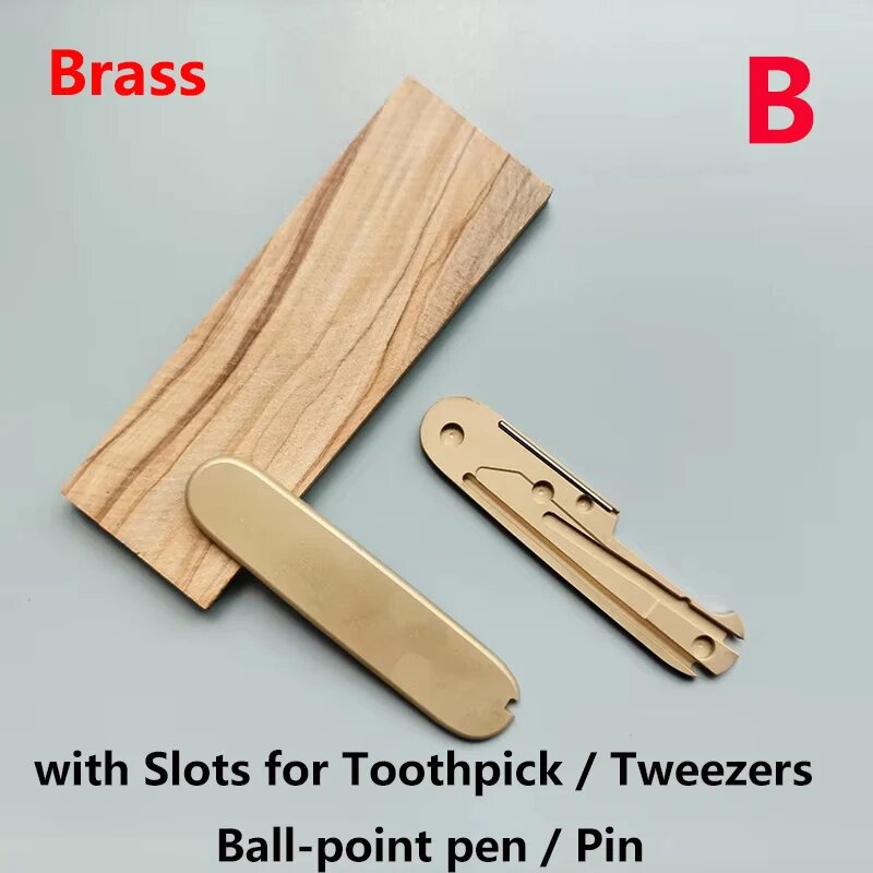 Латунные накладки на рукоятки ножей Victorinox 91 мм 1 Pair Type B