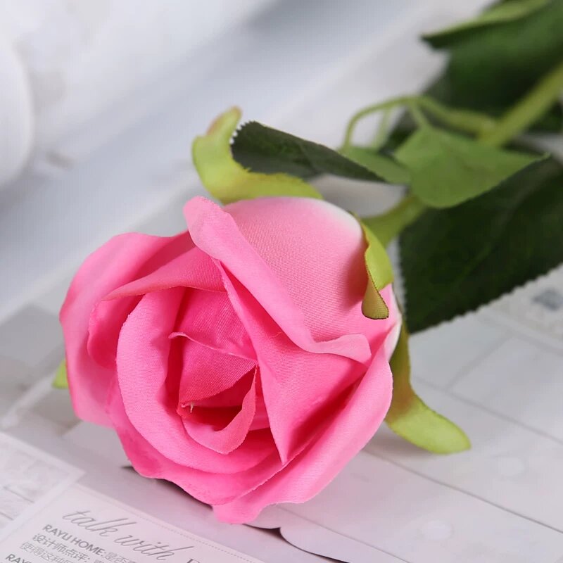 Поддельные цветы, имитация роз, декоративные цветы, розы для любовника, одиночные цветы, обеденный стол для гостиной,