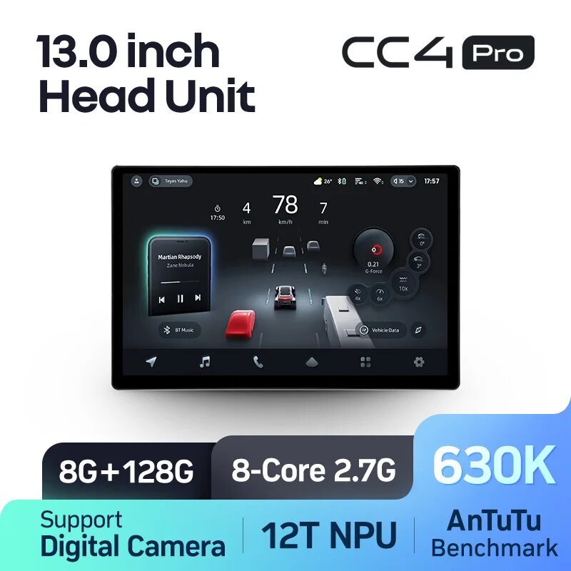 TEYES CC4 PRO, 13 дюймов, 11 дюймов, для Toyota, Volkswagen, Hyundai, мультимедийное устройство, навигационная система, стереосистема, Android GPS, универсальное устройство 13.0 CC4p 128G