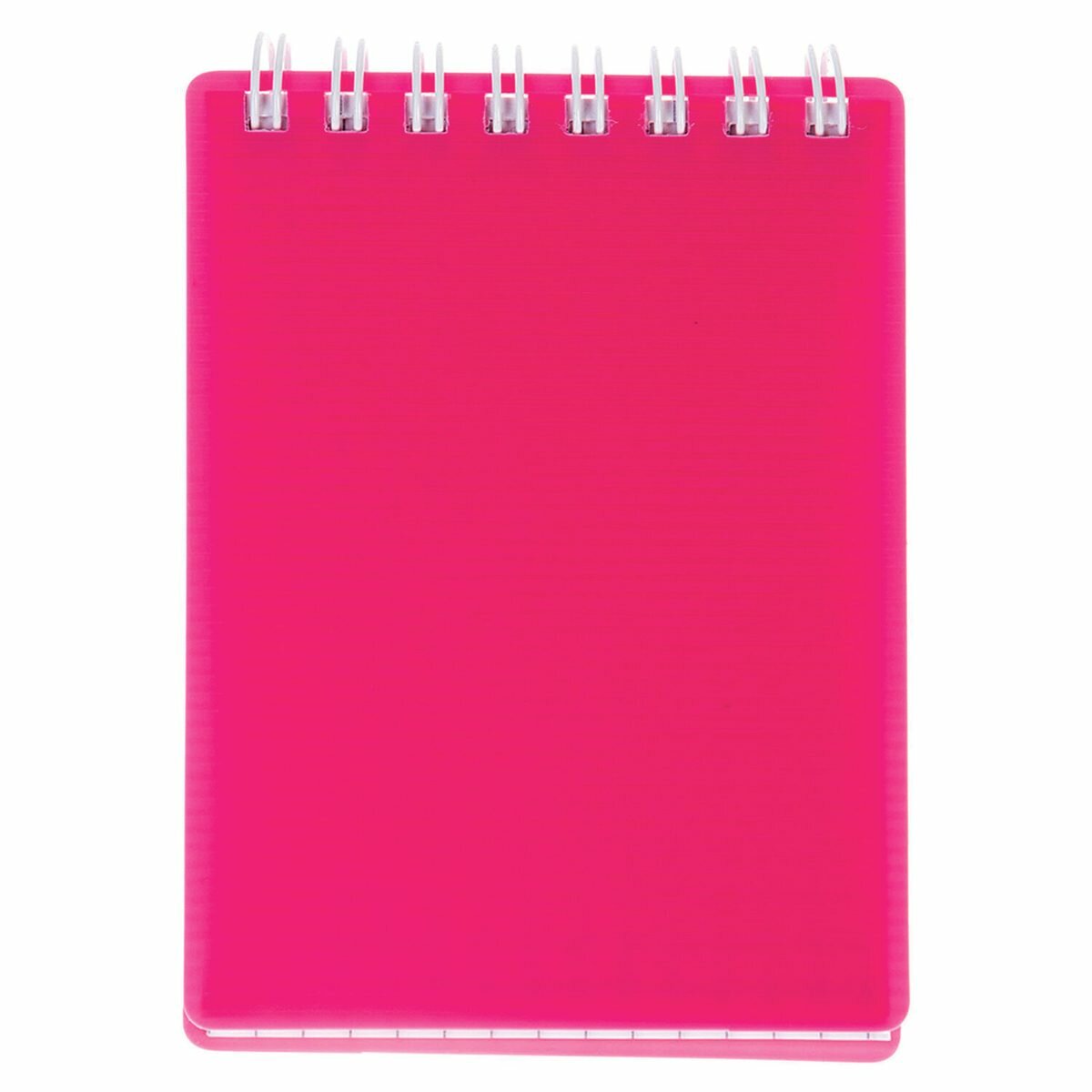 Блокнот малый формат А7, 80 л, гребень, обложка пластик, клетка, HATBER, "LINE NEON", розовый, 0815 (80Б7В1гр_03033)