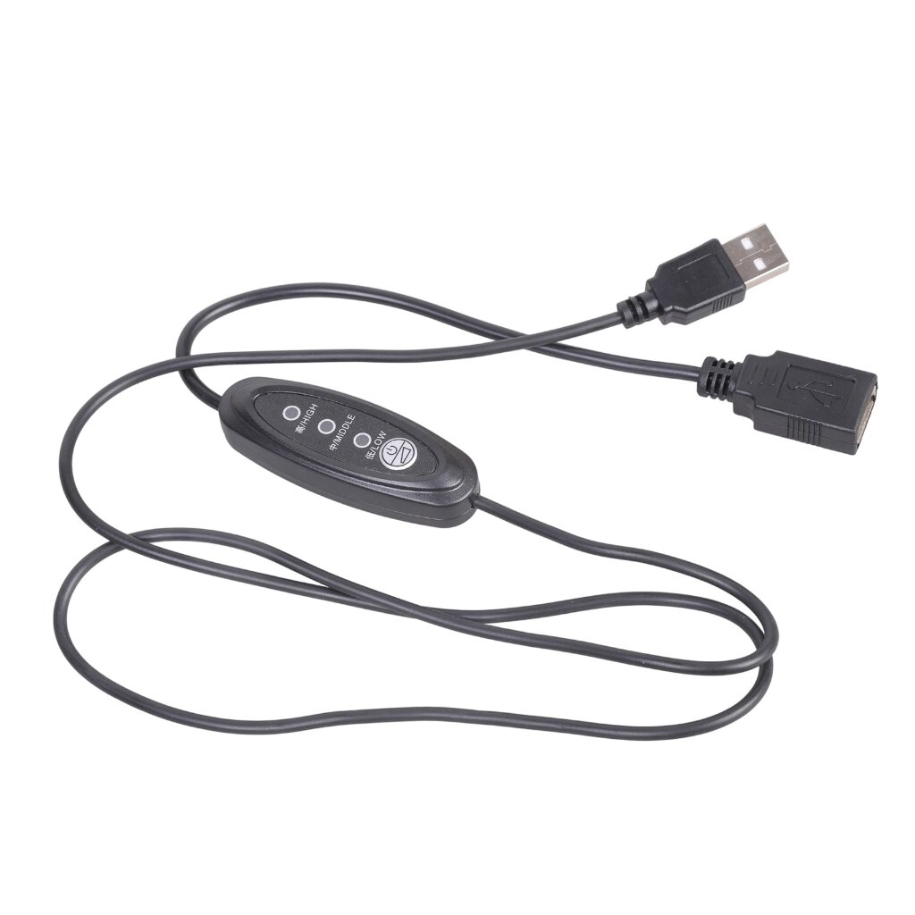 3 Level Speed Control USB Extension Cord For Laptop Coolers Desktop Fans 1M